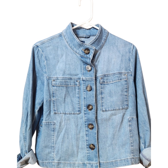 J. Jill | Jackets & Coats | J Jill Light Blue Jean Jacket | Poshmark